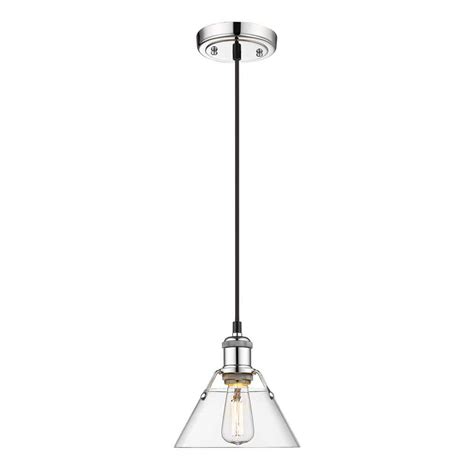 Golden Lighting Orwell 100 Watt 1 Light Chrome And Clear Glass Mini