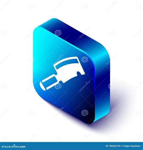 Isometric Meat Chopper Icon Isolated On White Background Butcher Knife