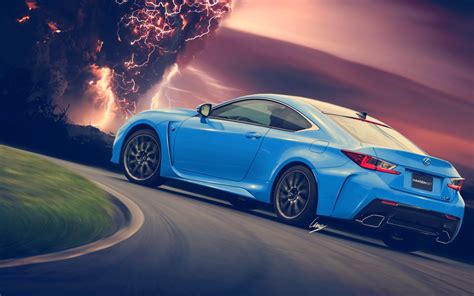 배경 화면 렉서스 Rc F 블루 초차 1920x1200 그림 이미지