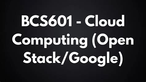 Cloud Computing BCS601 Textbook VTU Sync