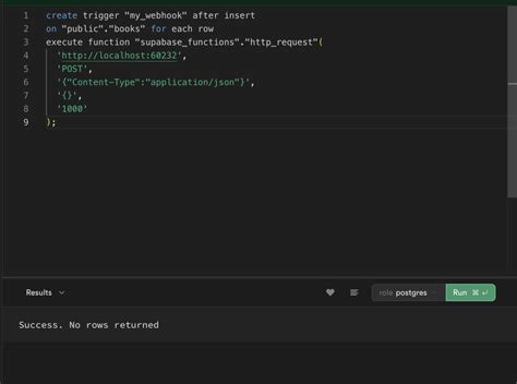 Supabaseのdatabase Webhookを試してみた