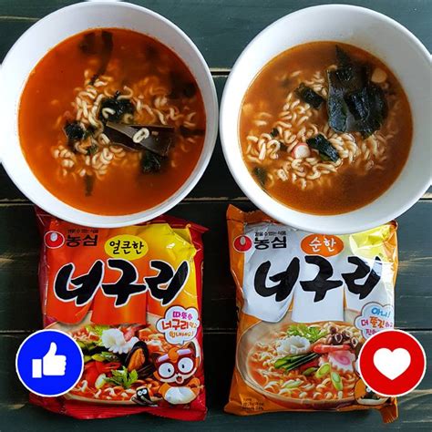 농심 Nongshim 『얼큰한 너구리 Vs 순한 너구리』 쫄깃쫄깃~ 오동통통~ 하지만 앵그리
