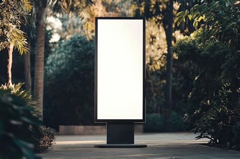 Outside Banner Stand Lightbox Template Outdoor Standing Banner Mockup