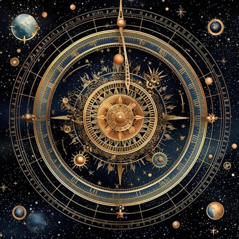 Premium Ai Image Celestial Compass Wallpaper