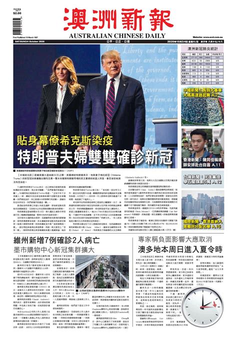 Australian Chinese Daily 03 October 2020 By Australianchinesedaily