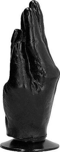 All Black Handy Dildo Fist 16x6cm • Se Priser Nu