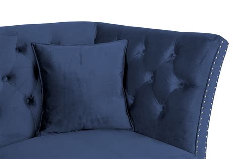 Канапе Chesterfield Queen триместно петролено синьо Мебели Калацерка