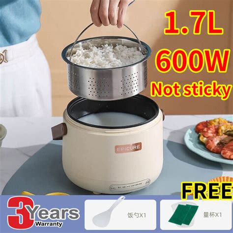 L MINI Rice Cooker Periuk Nasi Elektrik Kecil Rice Soup Separation Intelligent Reservation