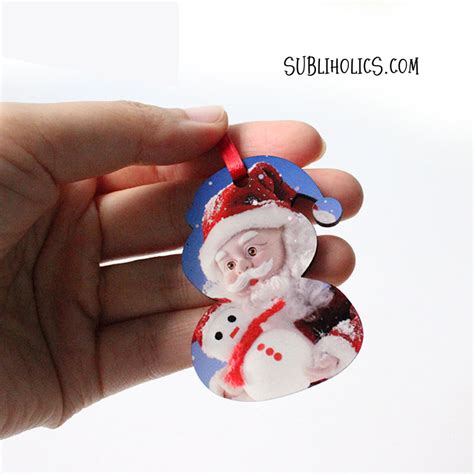 Mdf Sublimation Ornament Double Sided Snowman Subliholics