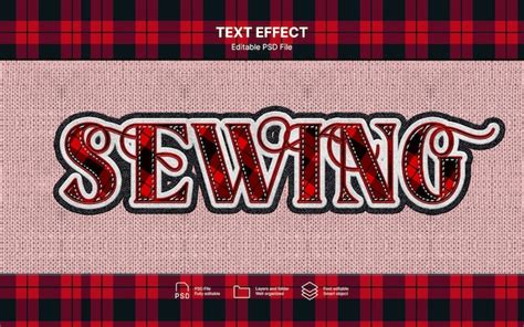 Premium PSD Sewing Text Effect