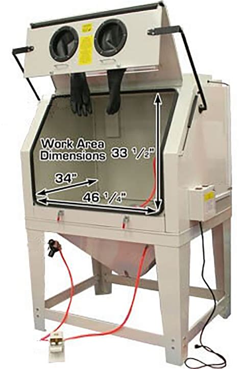 Bead Blast Cabinet Blasting Cabinet With Twin Front Work Stations For