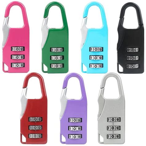 7 Pack Mini Password Lock 3 Digit Number Code Combination Padlocks Mini