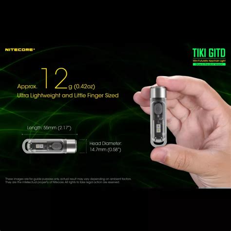 Nitecore Tiki Gitd Rechargeable Keyring Torch Uk