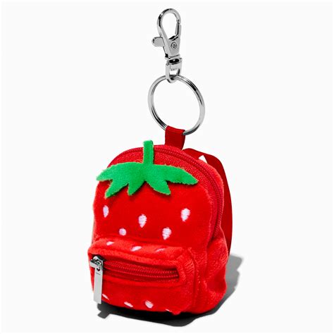 Strawberry Mini Backpack Keychain Claires