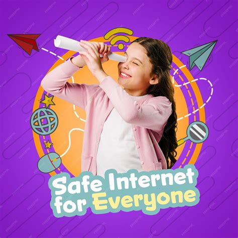 Composição De Segurança Na Internet Para Crianças E Jovens Foto Grátis