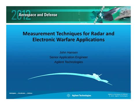 Pdf Measurement Techniques For Radar And Electronic … Techniques For