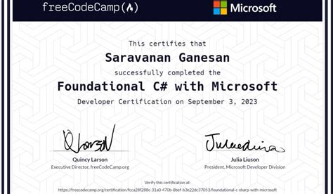 Csharpcertification Microsoft Freecodecamp Cloudskillschallenge
