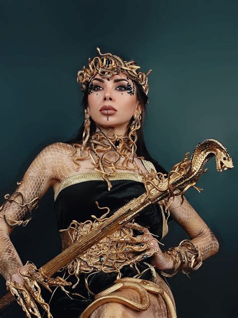 Gold Black Medusa Tiara Gold Serpent Queen Rhinestone Goddess