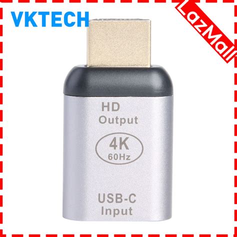 [vktech] Usb Type C To Hdmi Displayport Dp Adapter 4k 60hz 3d Female To