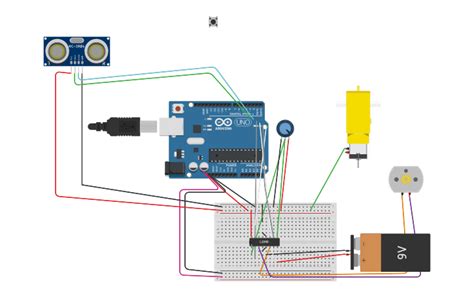 Circuit Design Copy Of Obstacle Avoidance Car Tinkercad