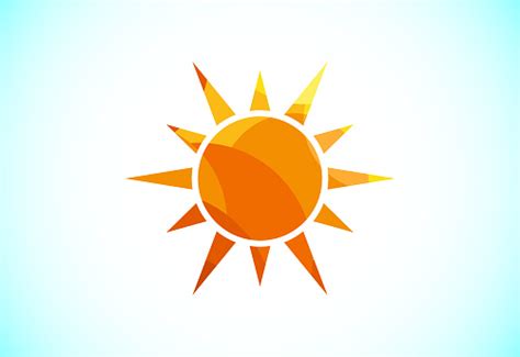 추상 다각형 태양 로고 디자인 태양 햇살 아이콘 기하학적 삼각형 모양 0명에 대한 스톡 벡터 아트 및 기타 이미지 0명
