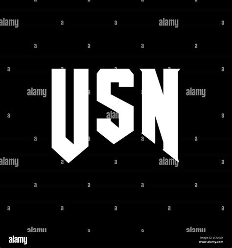 Usn Letter Logo Design For Technology Company Usn Logo Design Black