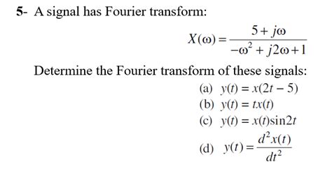 solved 5 ﻿a signal has fourier