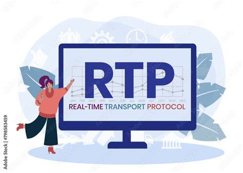 Rtp Real Time Transport Protocol Acronym Business Concept Background