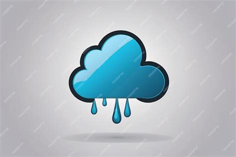 Premium Photo Rain Icon In Trendy Flat Style Isolated On Grey Background