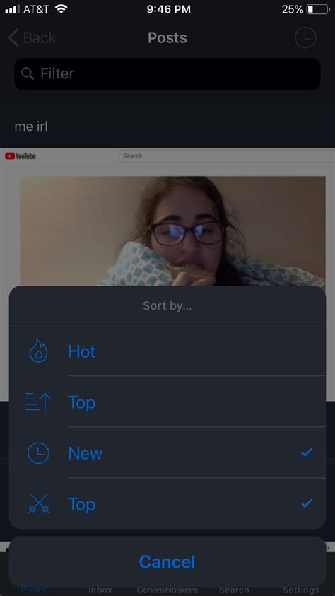 Bug When Sorting Posts In A Profile Rapolloapp
