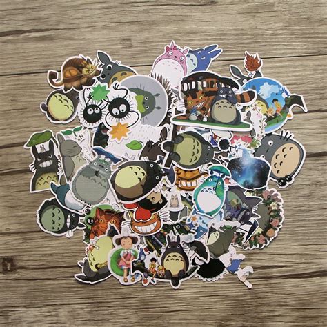 50 шт тема Тоторо забавные Diy наклейки Скрапбукинг для домашнего декора Настенный ноутбук