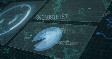 Animation Of Digital Data Processing Over Screens Stock Video Video