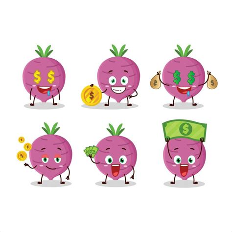 Garlic Cartoon Character With Cute Emoticon Bring Money 26973225 Vector
