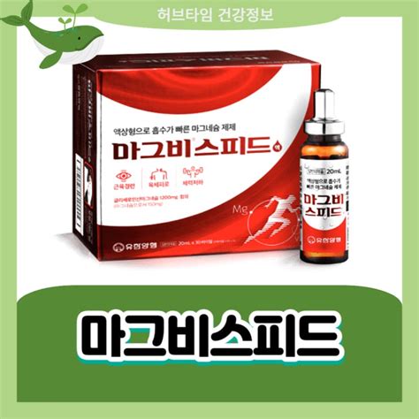 마그비스피드 가격 효능 유한양행 마그비 성분 네이버 블로그