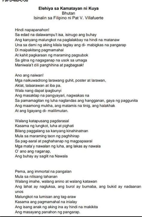 Gawain 2 Sa Antas Ng Lyong Pag Unawa 1 Ano Ang Tema O Paksa Ng