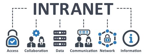 Intranet Icon Vector Illustration Intranet Access Collaboration Data Communication