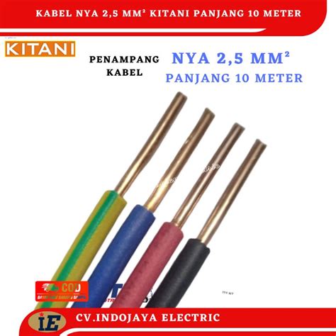 Jual Kabel NYA Kitani 2 5 Mm Panjang 10 Meter Kabel Kawat Tunggal Kabel