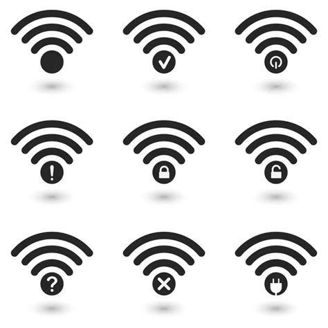 Wireless Communication Network Icons Set Stock Vector Image By ©macrovector 43278973