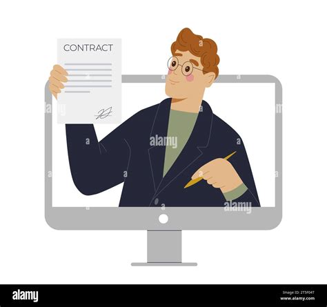 Person Inside Computer Vector Concept Stock Vector Image And Art Alamy