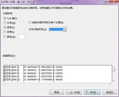 将文本中的数据逗号分割的字段粘贴到excel的各个单元格中 Giser 阿飞 博客园