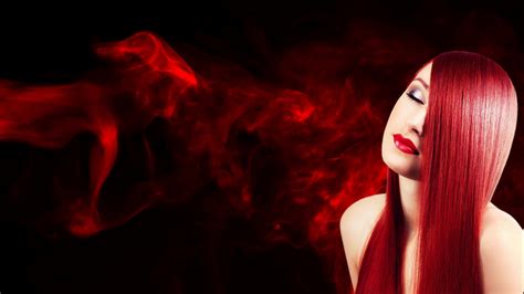 배경 화면 공상 빨간색 배경 빨간 머리 파도 여자 1920x1080 Chris1009 2144327 배경