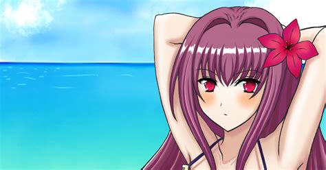 Fategrand Order Fategrand Order Scáthach Fate 水着スカサハ師匠 Pixiv