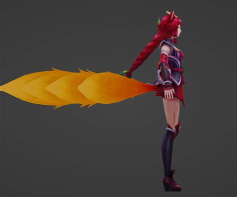 Artstation League Of Legends Foxfire Ahri Rigged Resources