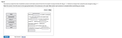 solved part a explain why only a substitution product and no