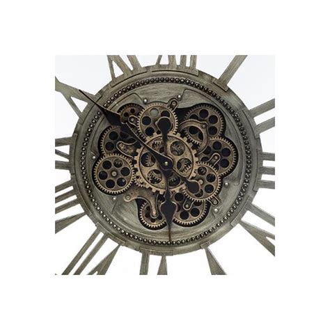 Horloge Murale Design Mécanisme 80cm Gris