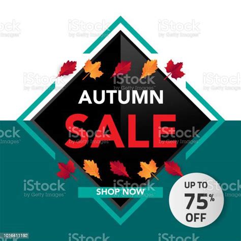 글자와가 판매 플라이어 템플릿입니다 밝은 잎을가 포스터 카드 레이블 배너 디자인입니다 벡터 일러스트 레이 션 10월에 대한 스톡 벡터 아트 및 기타 이미지 Istock