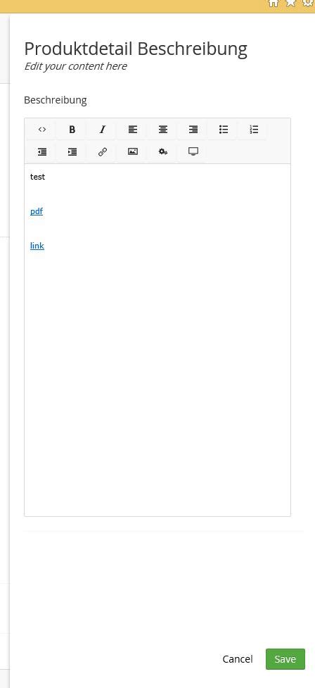Link To File Impossible In Richtexteditor Within A Grid Editor