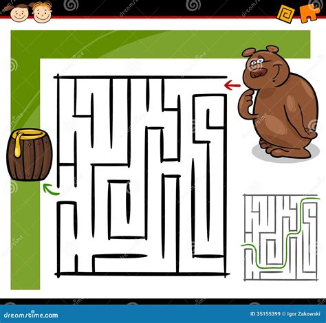 Labyrinth Game Way Square Maze Simple Logic Game With Labyrinths Way