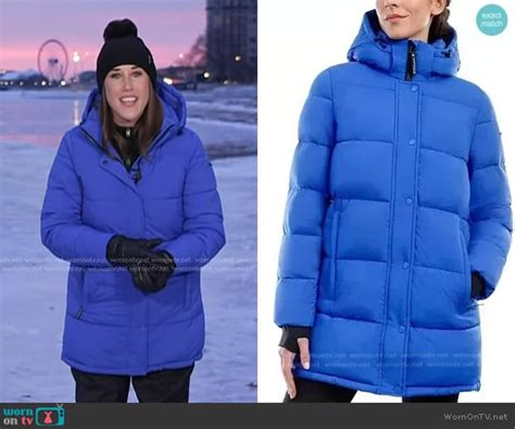 Wornontv Maggies Blue Padded Jacket On Today Maggie Vespa Clothes