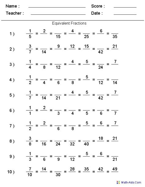 Fraction Number Patterns